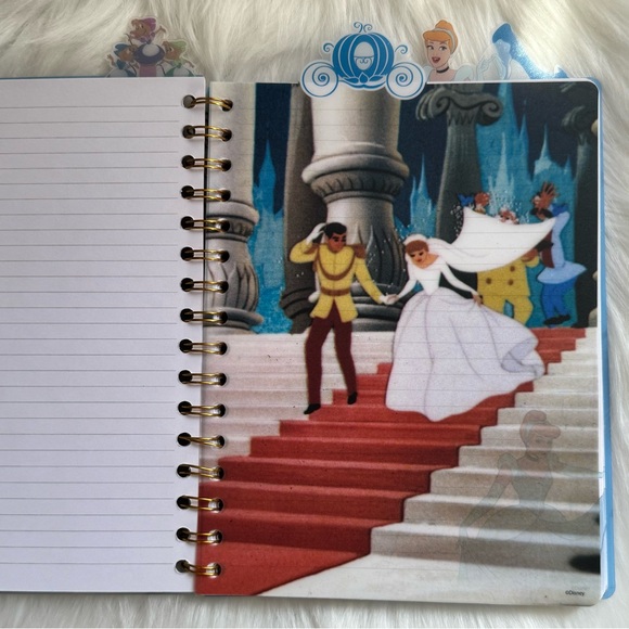 Disney | Office | Cinderella Spiral Tabs Notebook | Poshmark